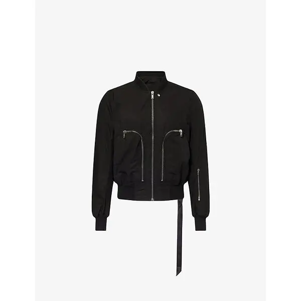 Rick Owens Bauhaus Flight Cotton Bomber Jacket - Black