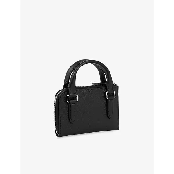 Smythson X Sacai Panama Small Flat Leather Pouch