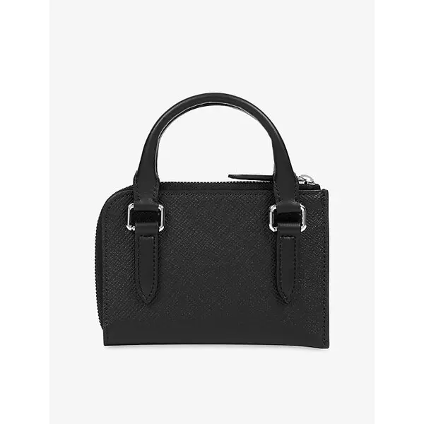 Smythson X Sacai Panama Small Flat Leather Pouch