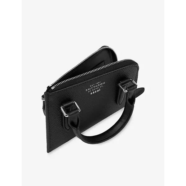 Smythson X Sacai Panama Small Flat Leather Pouch