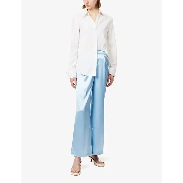 4TH & RECKLESS Agatha Wide-leg Satin Trousers