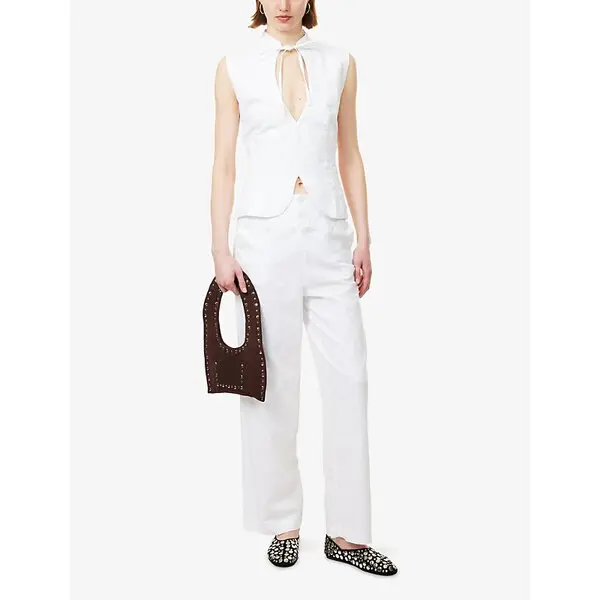 Gimaguas Straight-leg Cotton-linen Trousers