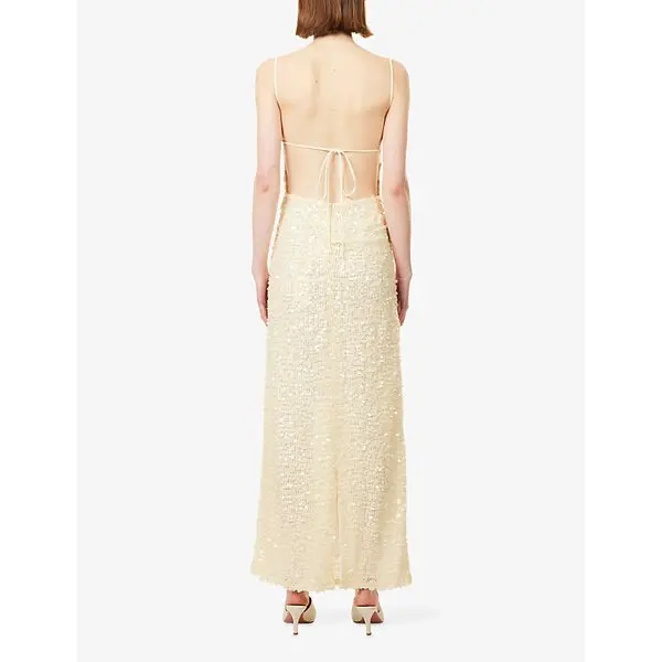Bec & Bridge Cabine Sequin Woven Maxi Dress