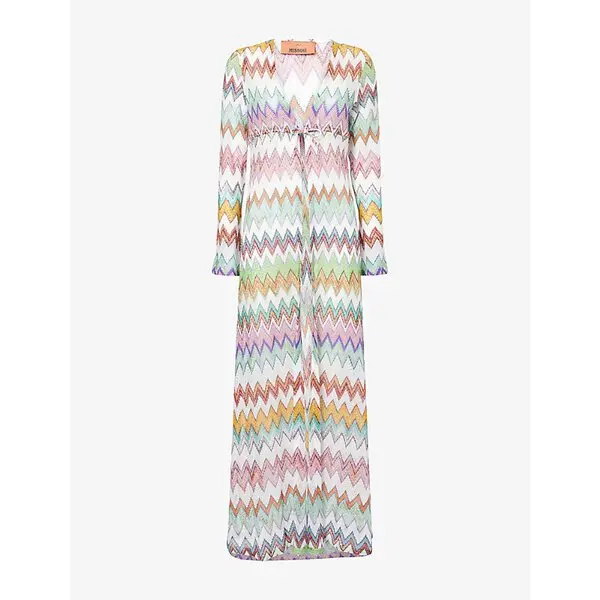Missoni Zig-zag Metallic Knitted Cover-up - Multicolor W/white Base