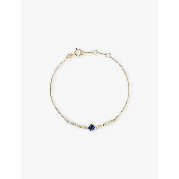 Astley Clarke Icon Lab-grown Diamond And Sapphire Bracelet - Yellow Gold