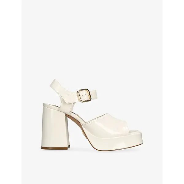 Steve Madden Faux-leather Platform Sandals - White
