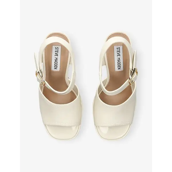Steve Madden Faux-leather Platform Sandals - White