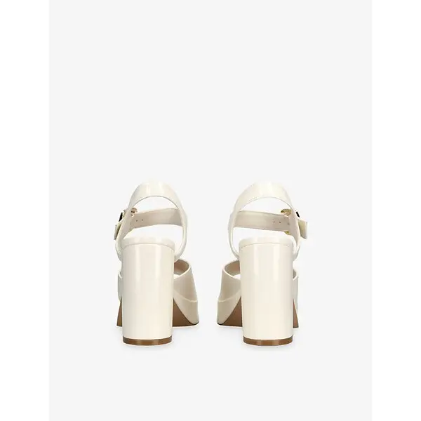 Steve Madden Faux-leather Platform Sandals - White