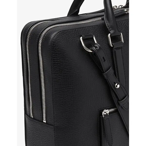 Smythson Ludlow Large Leather Briefcase - Black