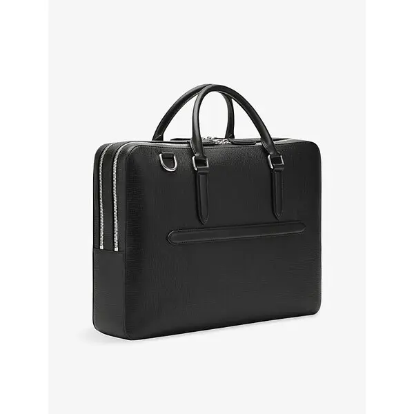 Smythson Ludlow Large Leather Briefcase - Black
