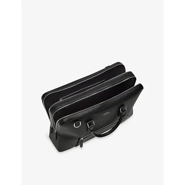 Smythson Ludlow Large Leather Briefcase - Black