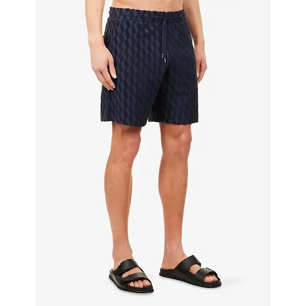 Frescobol Carioca Wave-print Cotton-blend Shorts
