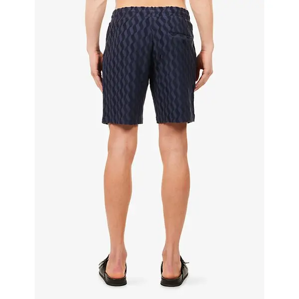 Frescobol Carioca Wave-print Cotton-blend Shorts