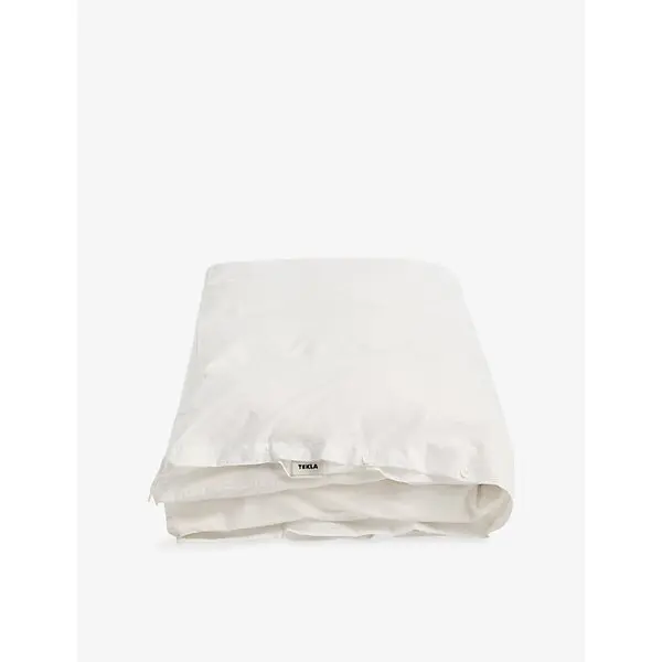 TEKLA Percale Cotton Duvet Cover - Broken White