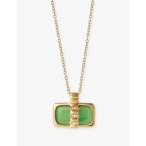 Astley Clarke Aurora Ridge Vermeil And Chalcedony Necklace - Yellow Gold Vermeil