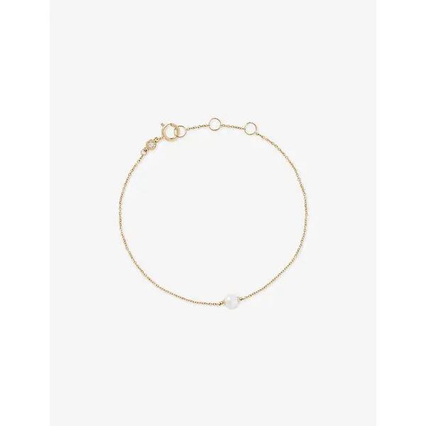 Astley Clarke Luna Mini Yellow-gold And Freshwater Pearl Bracelet - Yellow Gold