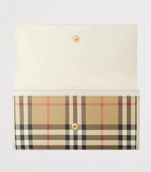 Burberry Check Continental Wallet - Beige