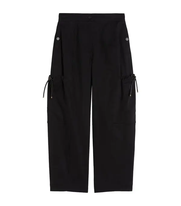 Max Mara Stretch-cotton Cargo Trousers - Black