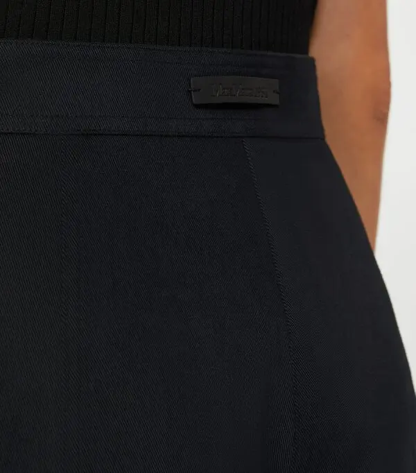 Max Mara Stretch-cotton Cargo Trousers - Black