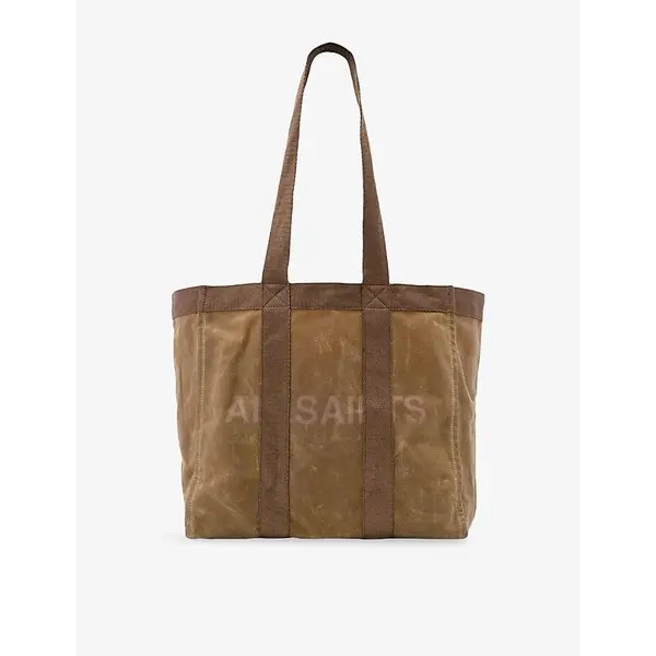 ALLSAINTS Layo Washed Cotton-canvas Tote - Weathered Brow