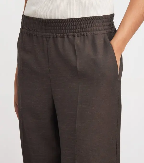HERSKIND Tailored Straight Leg Trousers - Brown