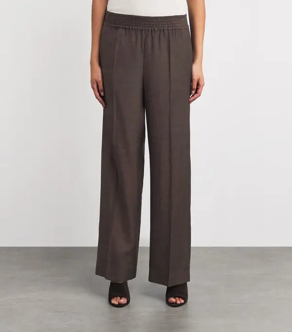 HERSKIND Tailored Straight Leg Trousers - Brown