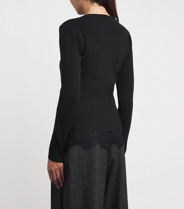 HERSKIND Rib-knit Brooks Cardigan