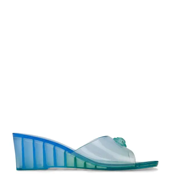 Kurt Geiger Maddison Wedge Mules - Blue