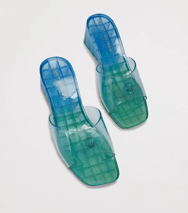 Kurt Geiger Maddison Wedge Mules - Blue