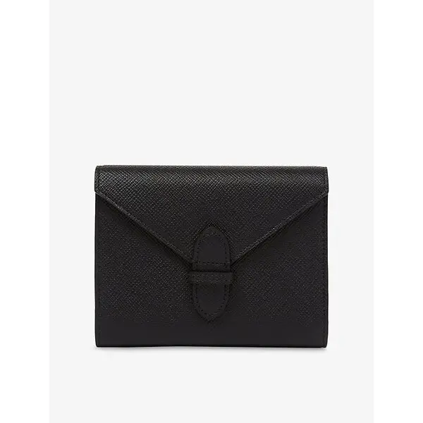 Smythson Panama Double Leather Playing Cards Case - Black