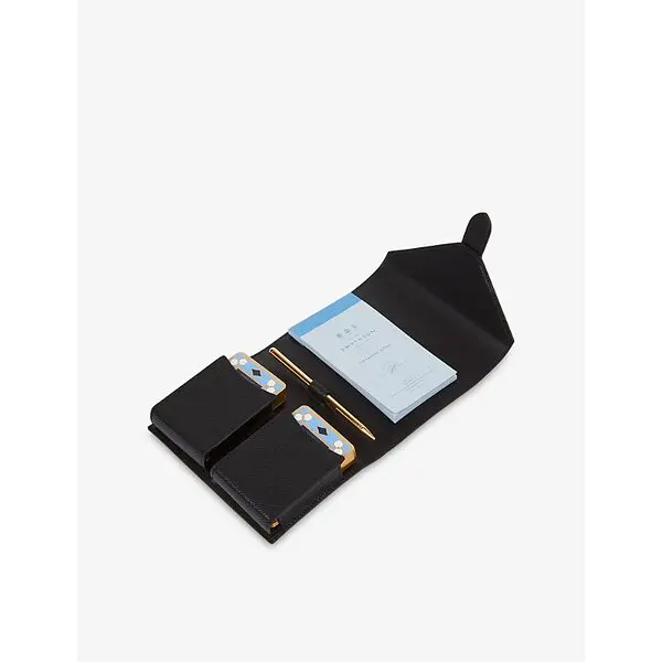 Smythson Panama Double Leather Playing Cards Case