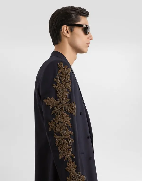 Dolce & Gabbana Double-breasted New Martini Wool Jacket - Blue