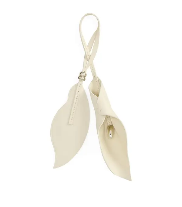 Ralph Lauren Calfskin Floral Bag Charm - Neutral
