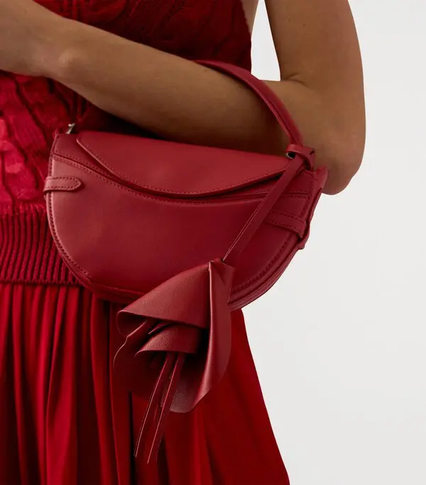 Ralph Lauren Lambskin Floral Bag Charm - Red