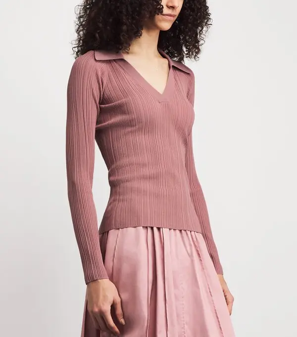 JOSEPH Plissé Chelia Top - Pink