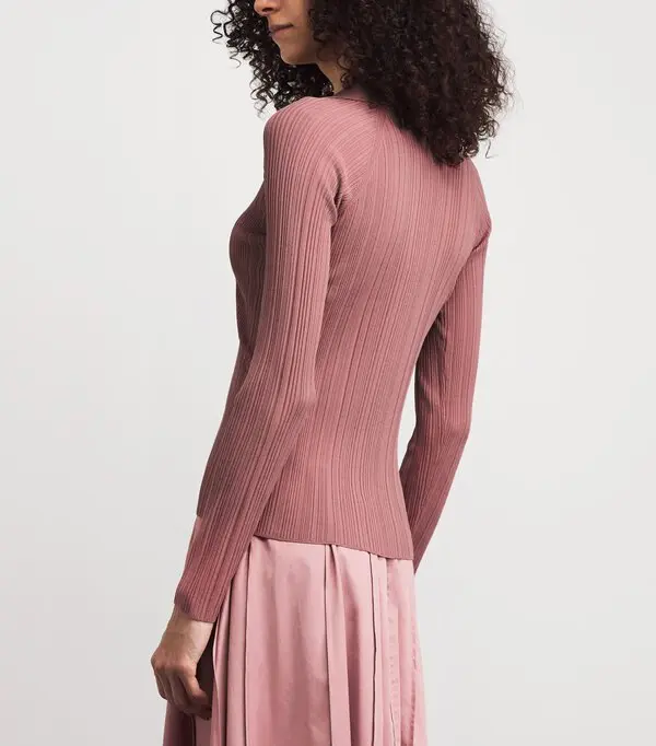JOSEPH Plissé Chelia Top - Pink