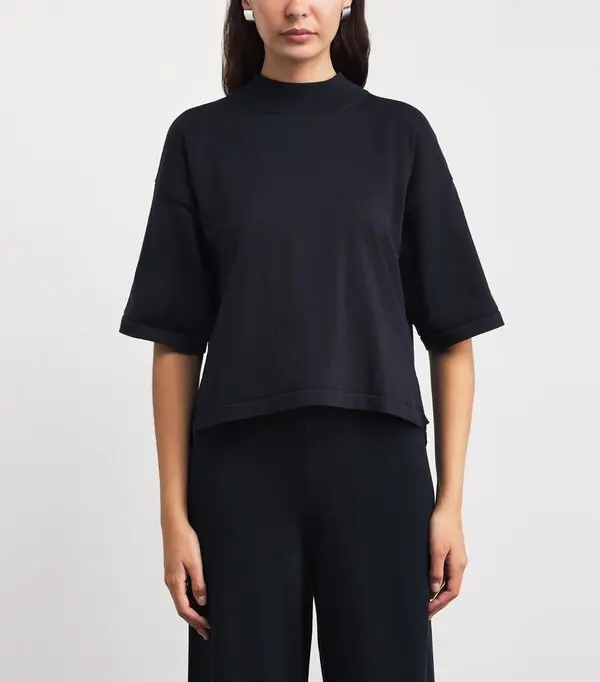 Falke Silk-cotton Mock-neck Top