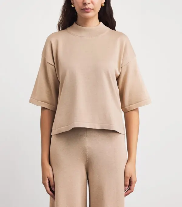 Falke Silk-cotton Mock-neck Top