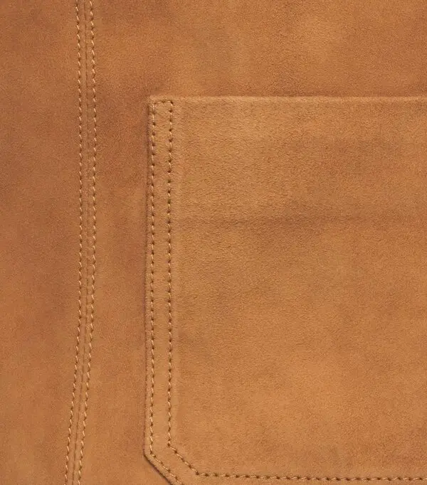ME+EM Suede Boxy T-shirt - Brown