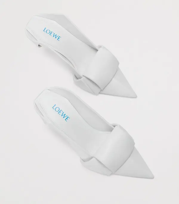 Loewe Origami Heeled Mules 70 - White