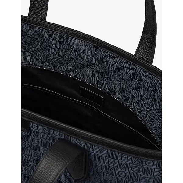 Smythson Monogram Stamp Canvas Tote Bag