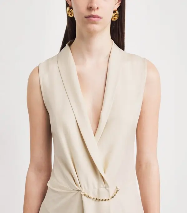 RETORI Silk Wrap Maxi Dress