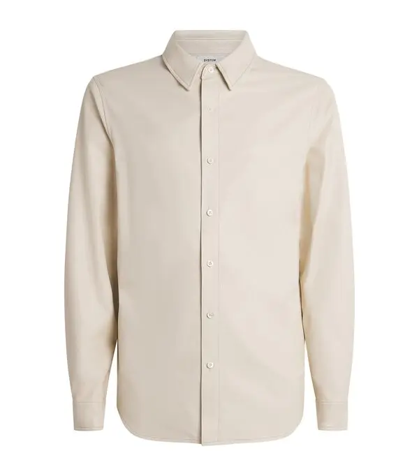 SYSTEM Faux Leather Shirt