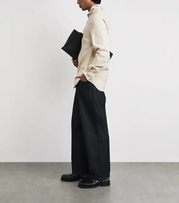 SYSTEM Faux Leather Shirt