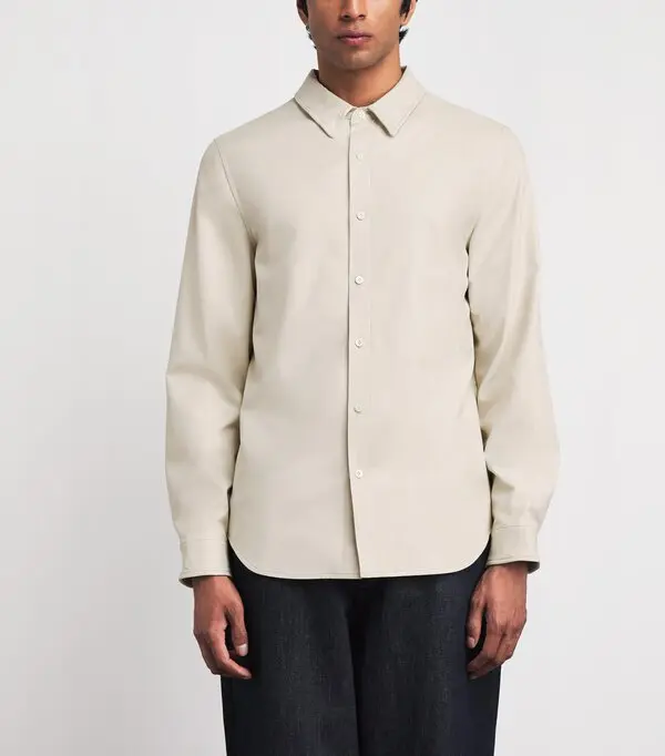 SYSTEM Faux Leather Shirt