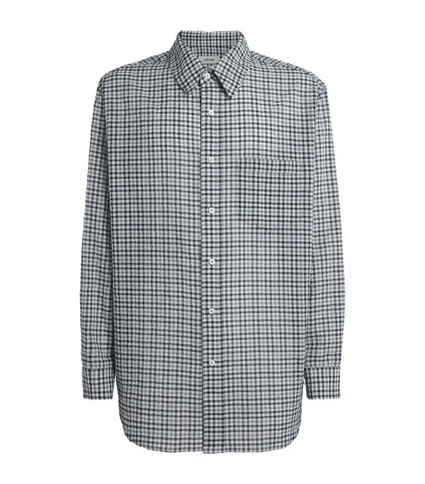 SYSTEM Cotton-blend Relaxed Check Shirt