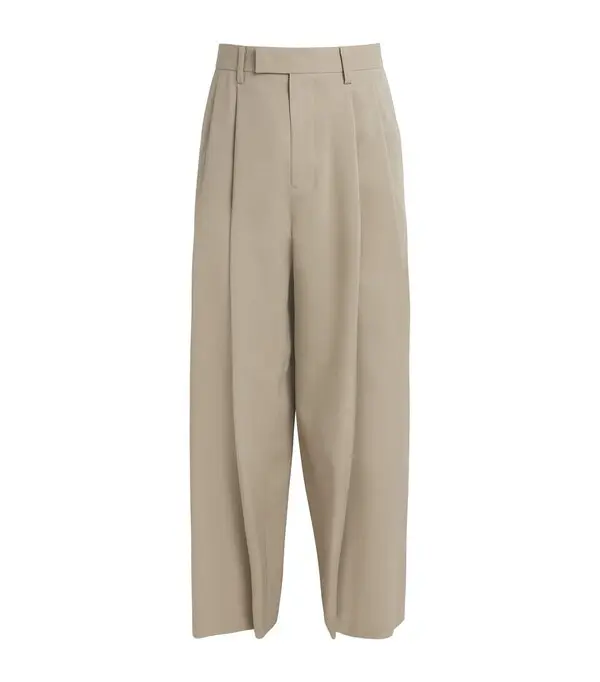 SYSTEM Double-pleat Wide-leg Trousers