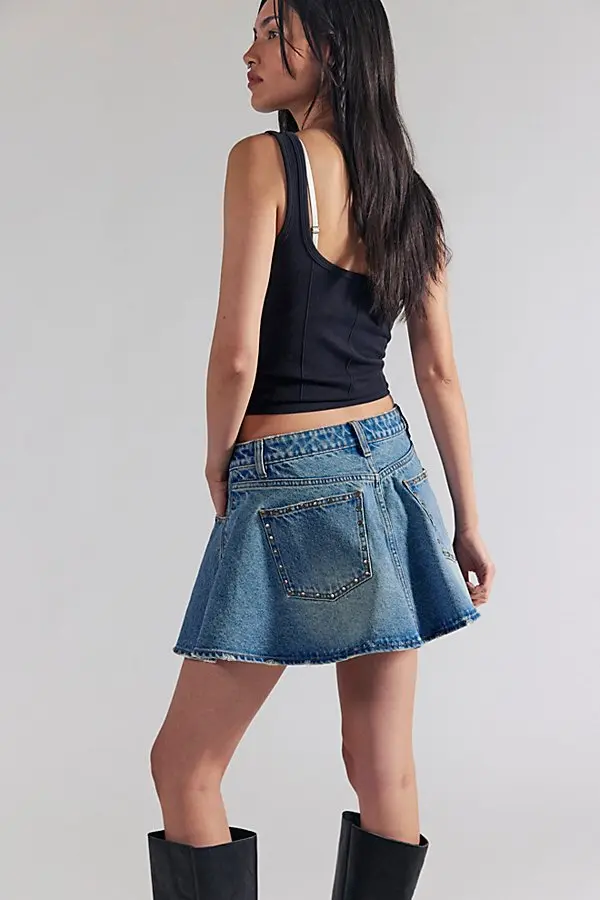 UNDERSTATED LEATHER Dakota Denim Mini Skirt