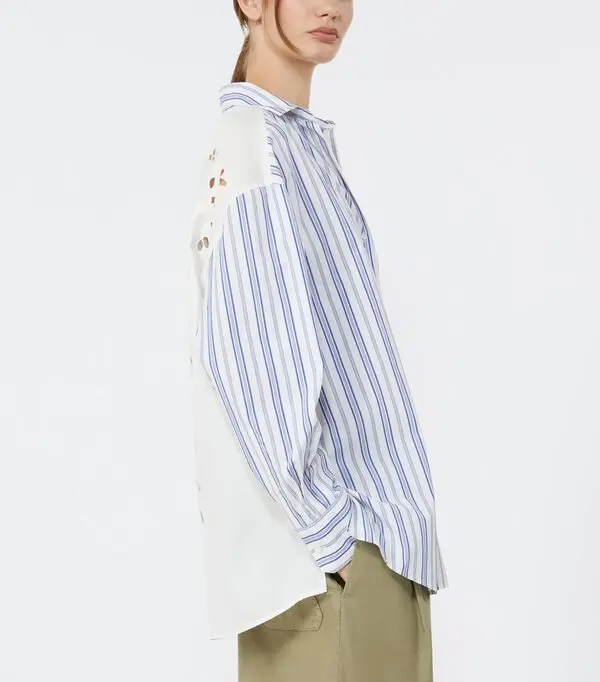Max Mara Cotton Poplin Embroidered Shirt