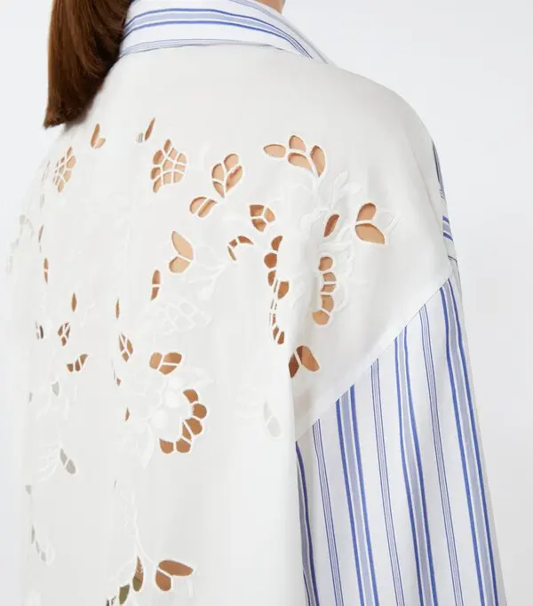 Max Mara Cotton Poplin Embroidered Shirt